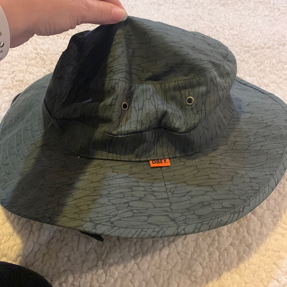 Obey | Accessories | Obey Dark Green And Black Tie Bucket Hat Brand New ...